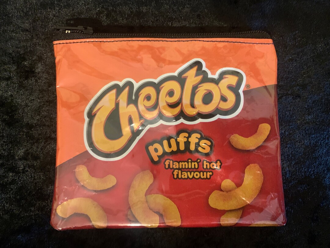 Upcycled Cheetos Puffs Flamin Hot Packet/ Wrapper Coin Purse/ Zippy Bag ...