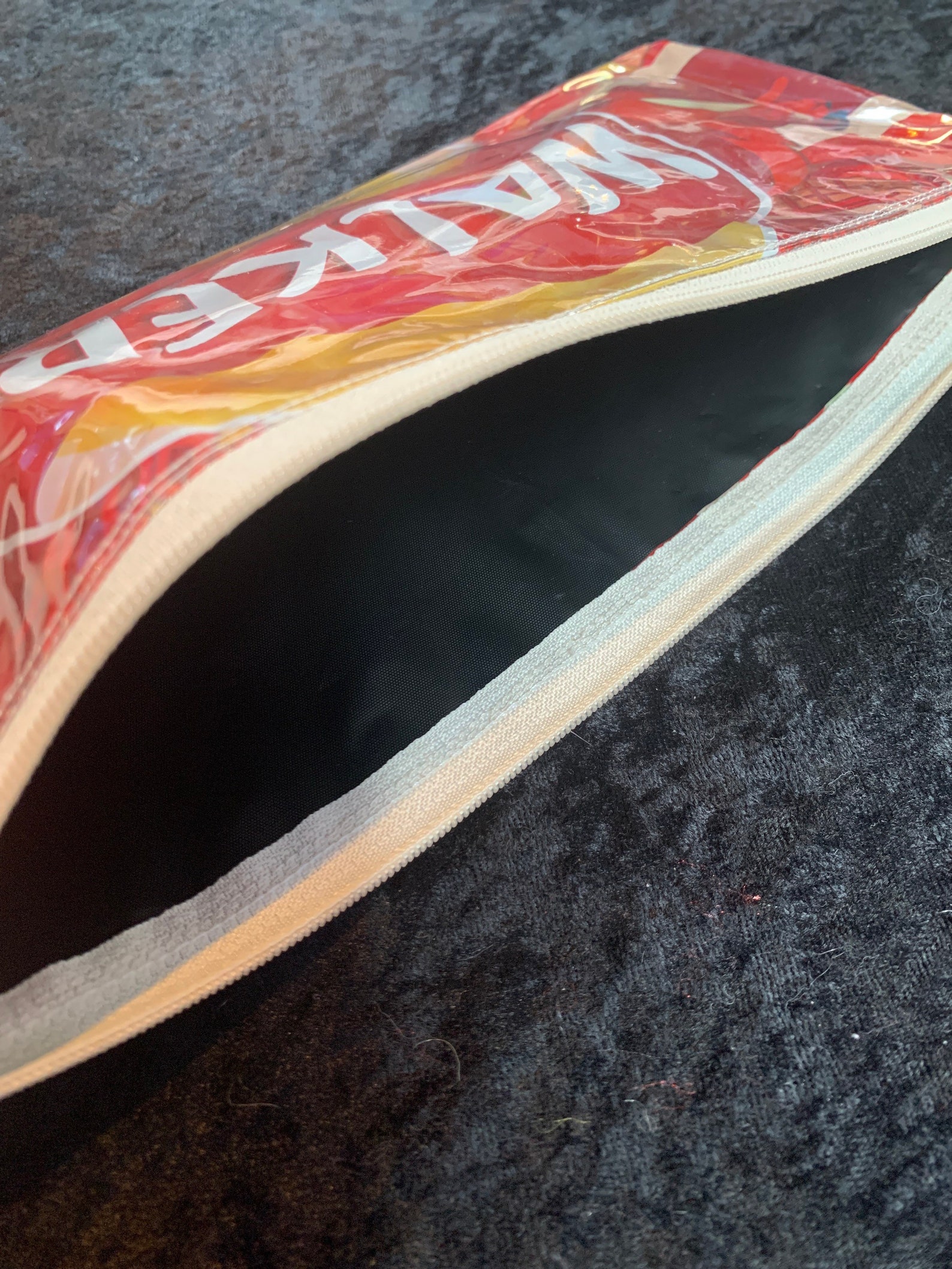 Upcycled large Walkers crisps packet/ wrapper pencil case/ | Etsy