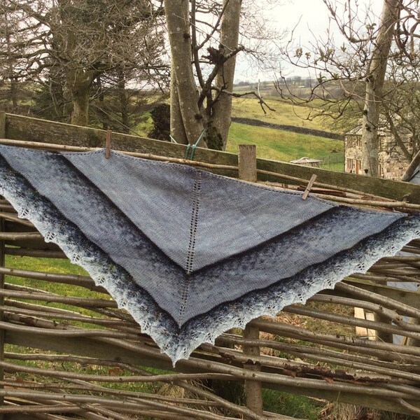 Hand Knitted Shawl Pattern - Etsy