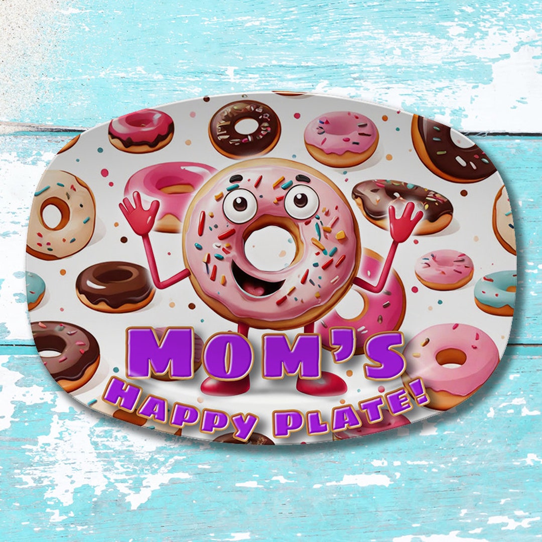 Personalized Donut Worry Platter: Happy Plate Gift - Etsy
