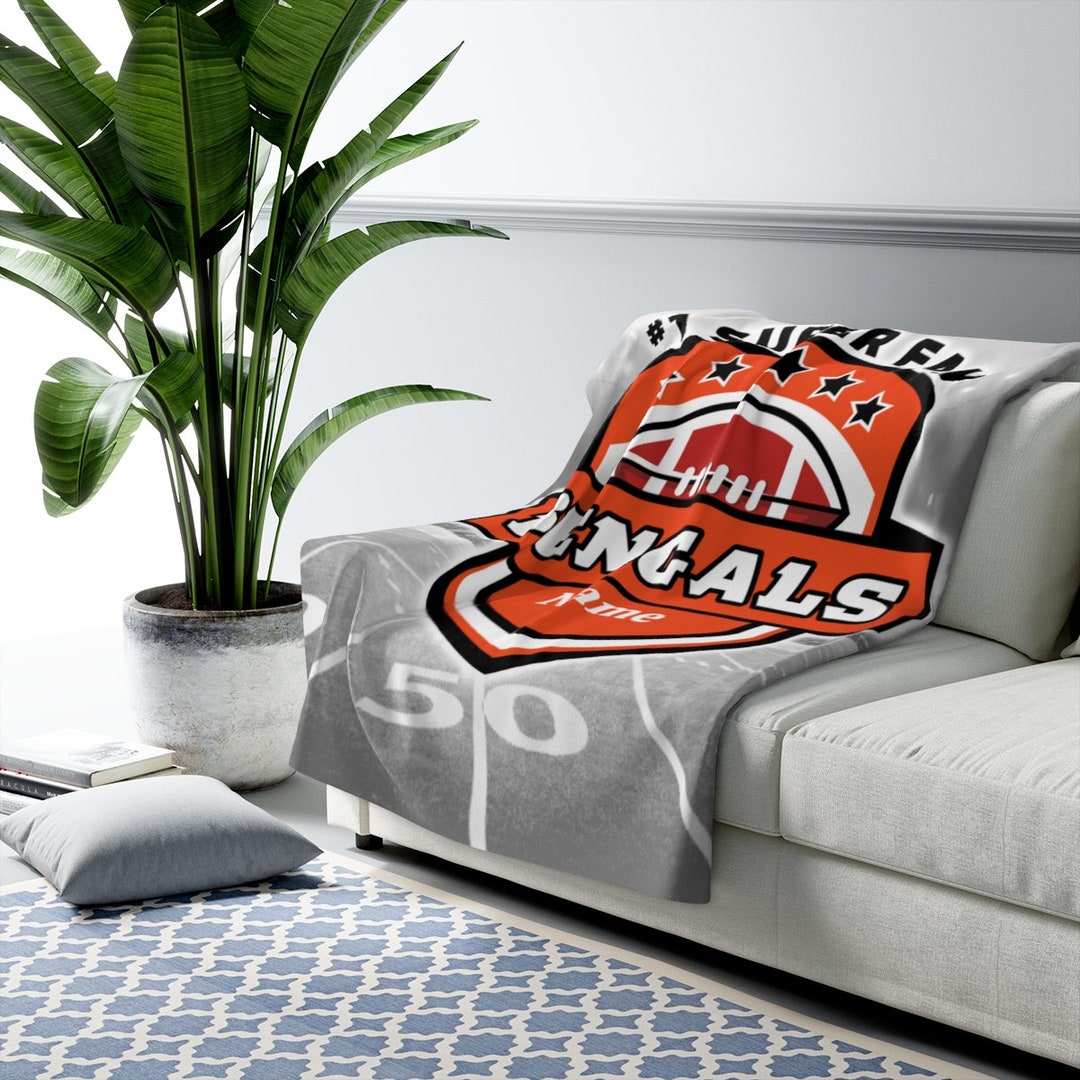 Bengals Fleece Blanket, Sherpa Blanket, Football Gift for Fan ...