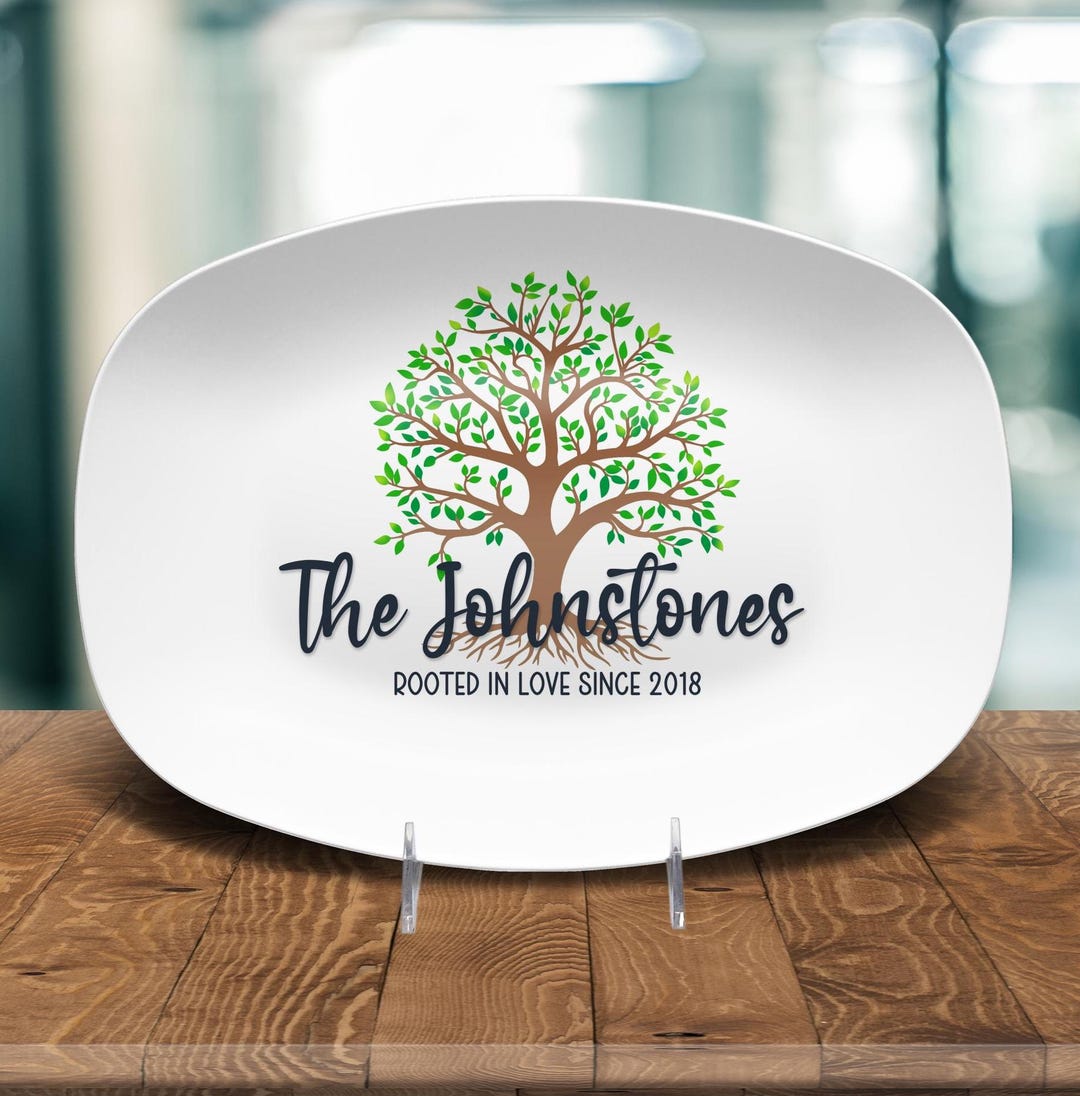 Family Tree Platter, Rooted in Love Personalized Family Plate, Family ...