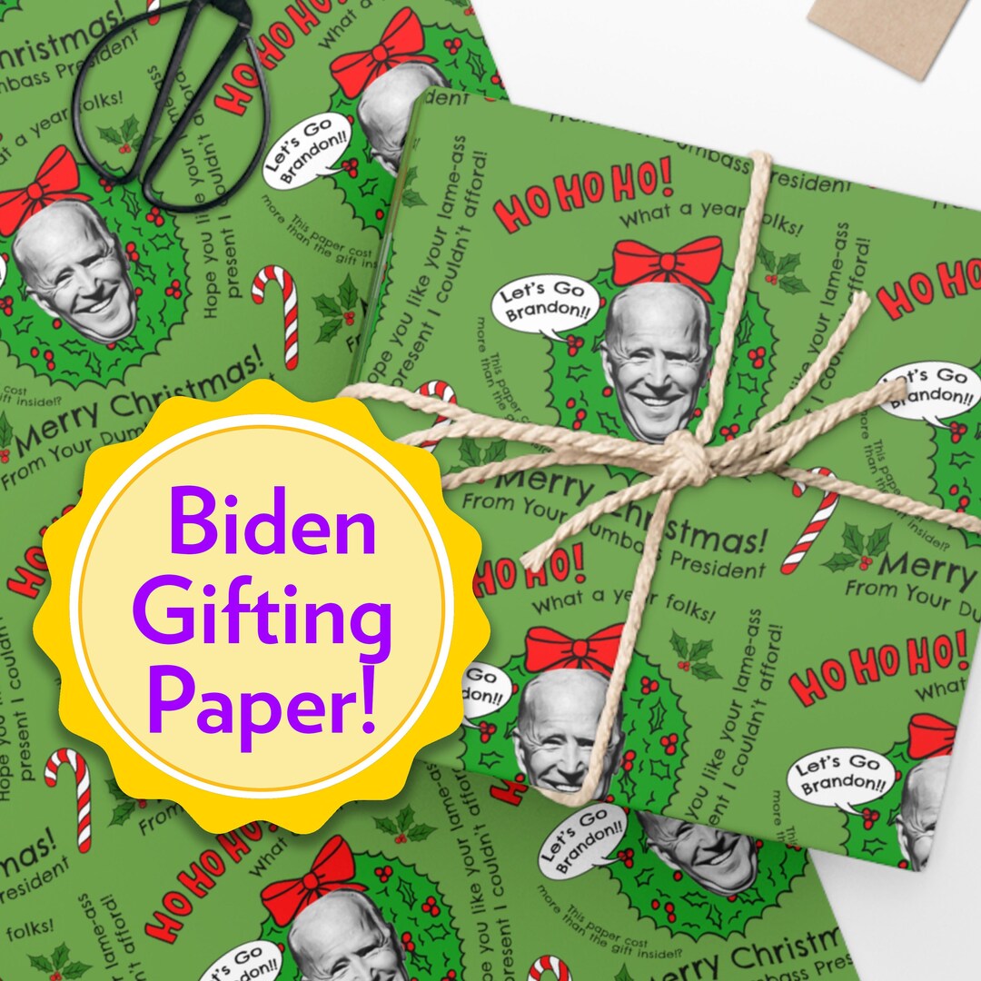 Joe Biden Funny Christmas Wrapping Paper, Creative Gift Paper - Etsy