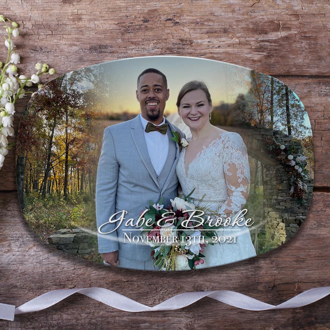 Personalized Photo Wedding Platter Family Name Serving - Etsy