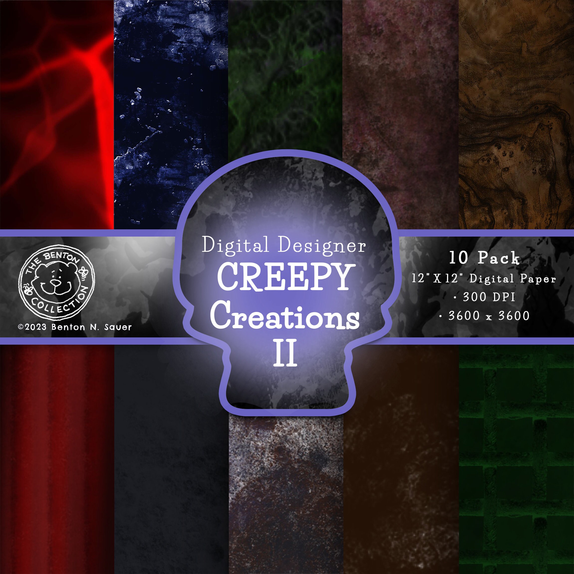 Creepy Creations Digital Paper Halloween Textures Designer - Etsy