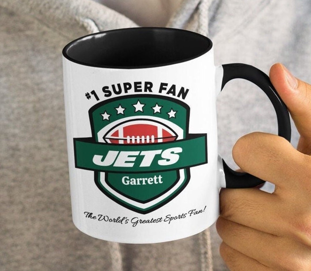 Personalized Jets Football 1 Super Fan Coffee Mug NY Jets - Etsy