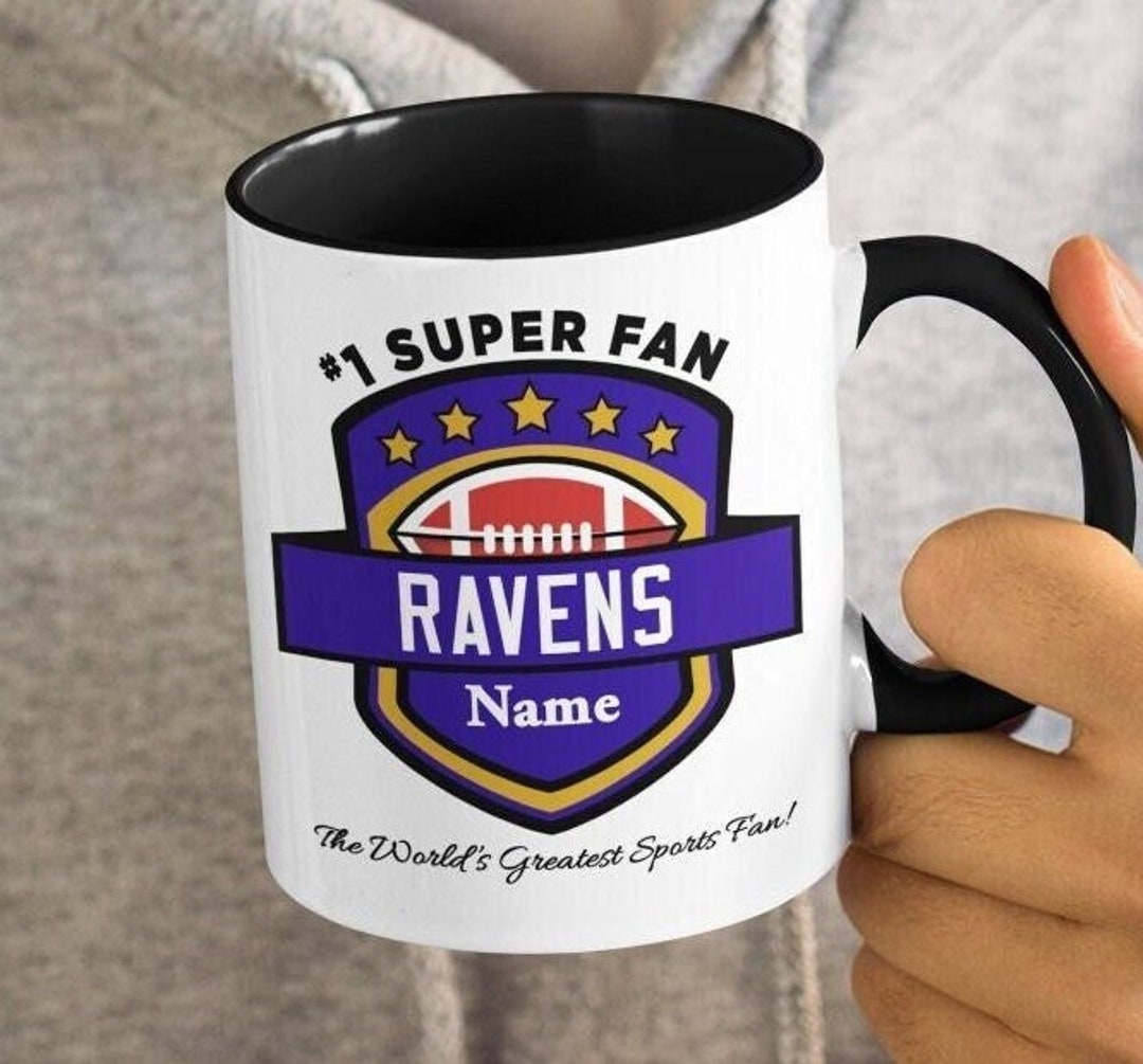 Personalized Ravens Football 1 Super Fan Coffee Mug/baltimore Ravens ...