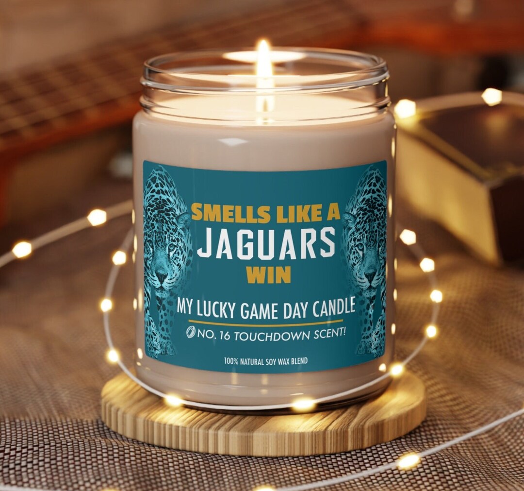 Smells Like A Jaguars Win Candle, Unique Gift Idea, Football Candle ...