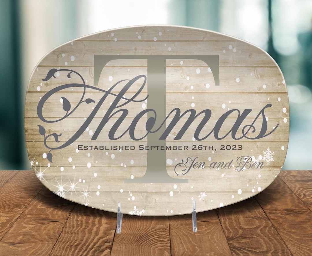 Custom Farmhouse Platter: Personalized Family Name Gift - Etsy