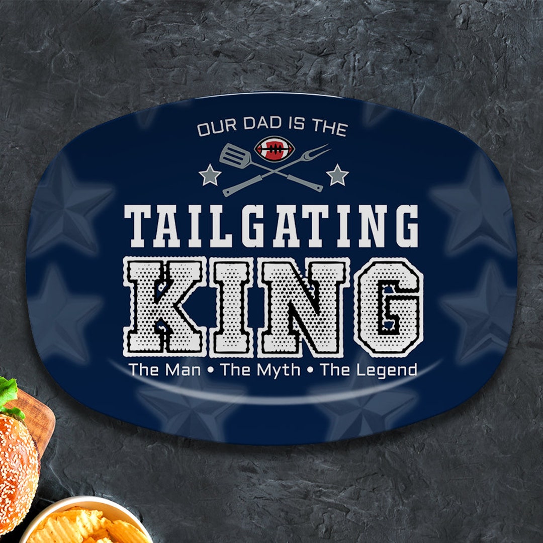 Personalized Football Tailgating King Platter, Custom Sports Grilling ...
