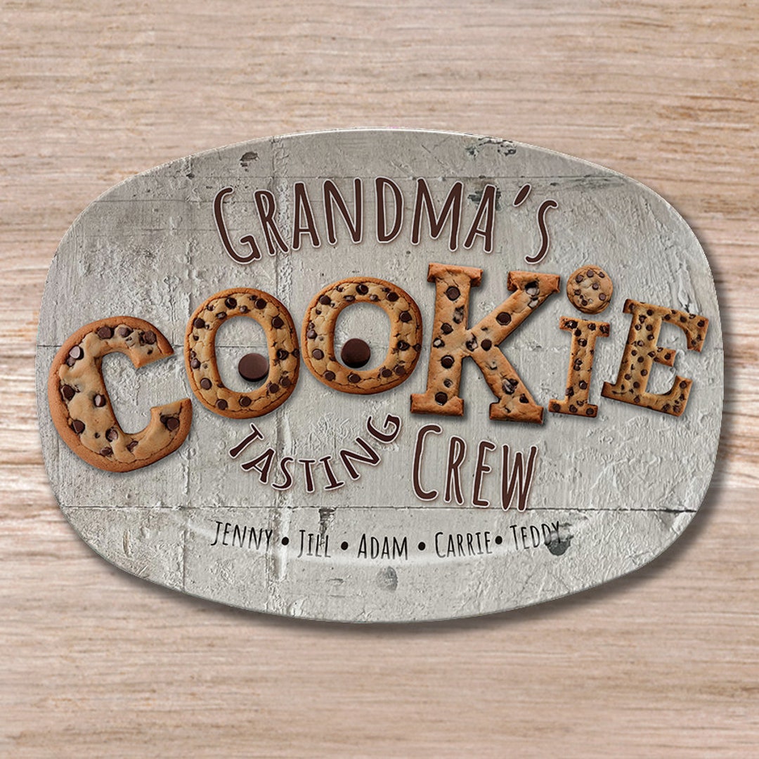 Personalized Grandma's Cookie Tasting Crew Christmas Keepsake Platter ...