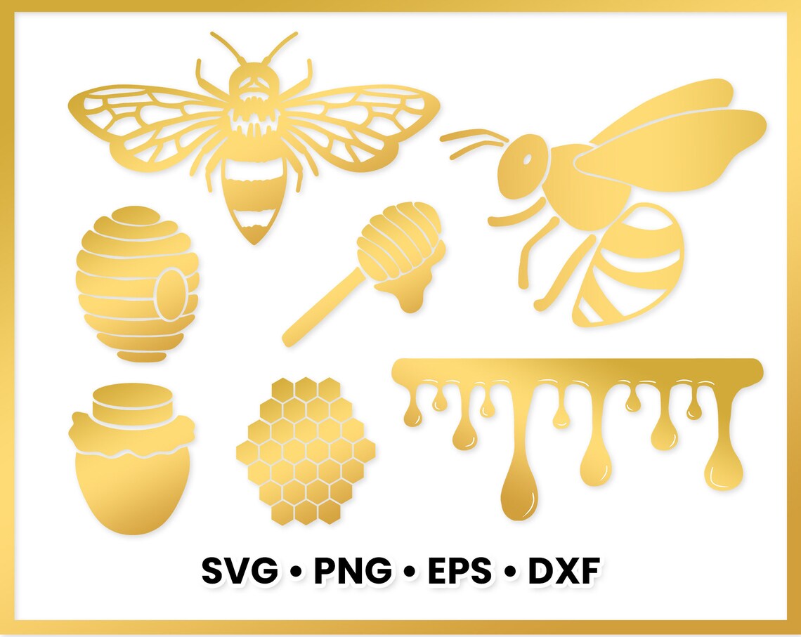 Bee Svg Bundle Honey Svg Honeycomb Svg Hexagon Svg - Etsy