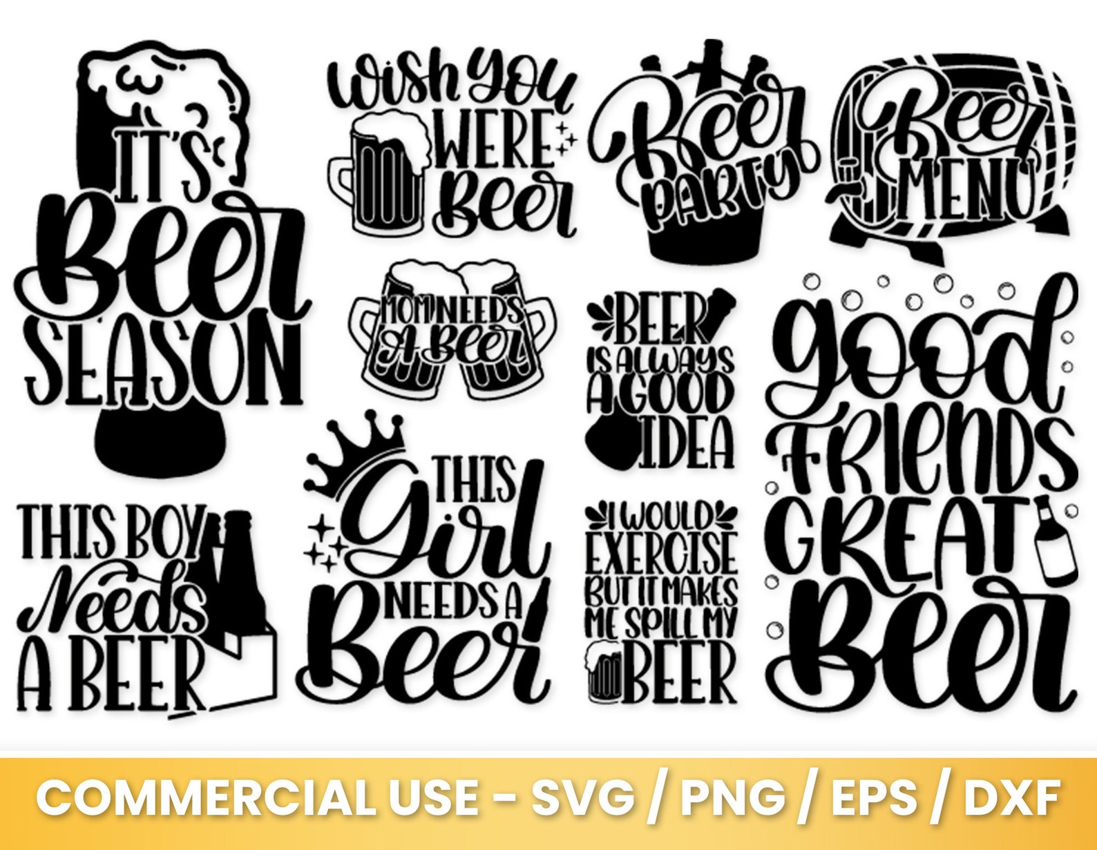 Beer Svg Bundle Drink Svg Funny Svg Quotes - Etsy