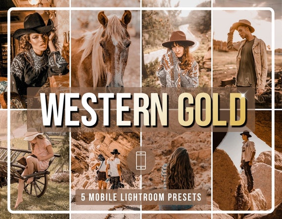 5 WESTERN GOLD Presets Western Filters Desert Presets | Etsy