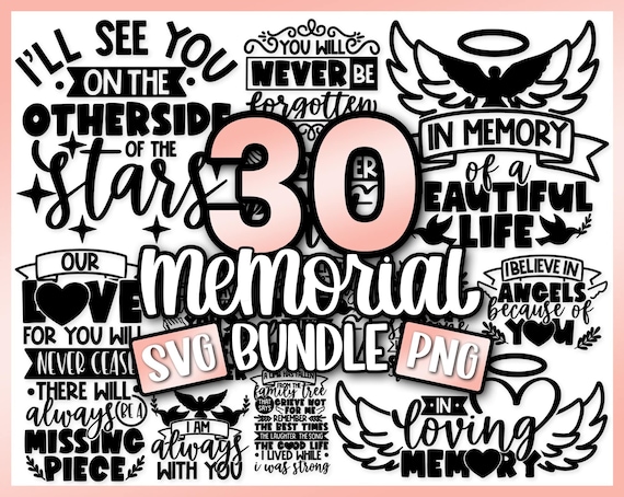 Memorial Svg Bundle Svg Cut Files for Cricut - Etsy