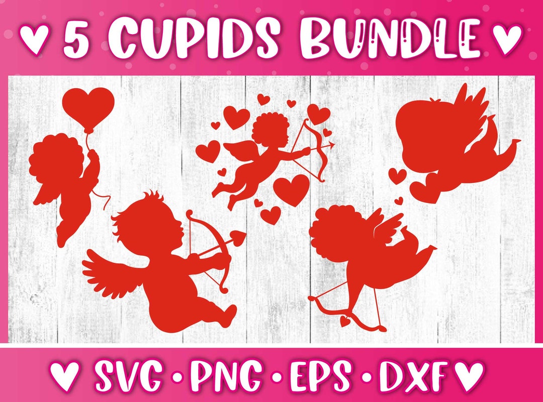 Cupid SVG Bundle, Valentines Shirt Svg Bundle, Cupids for Cricut, Cute ...