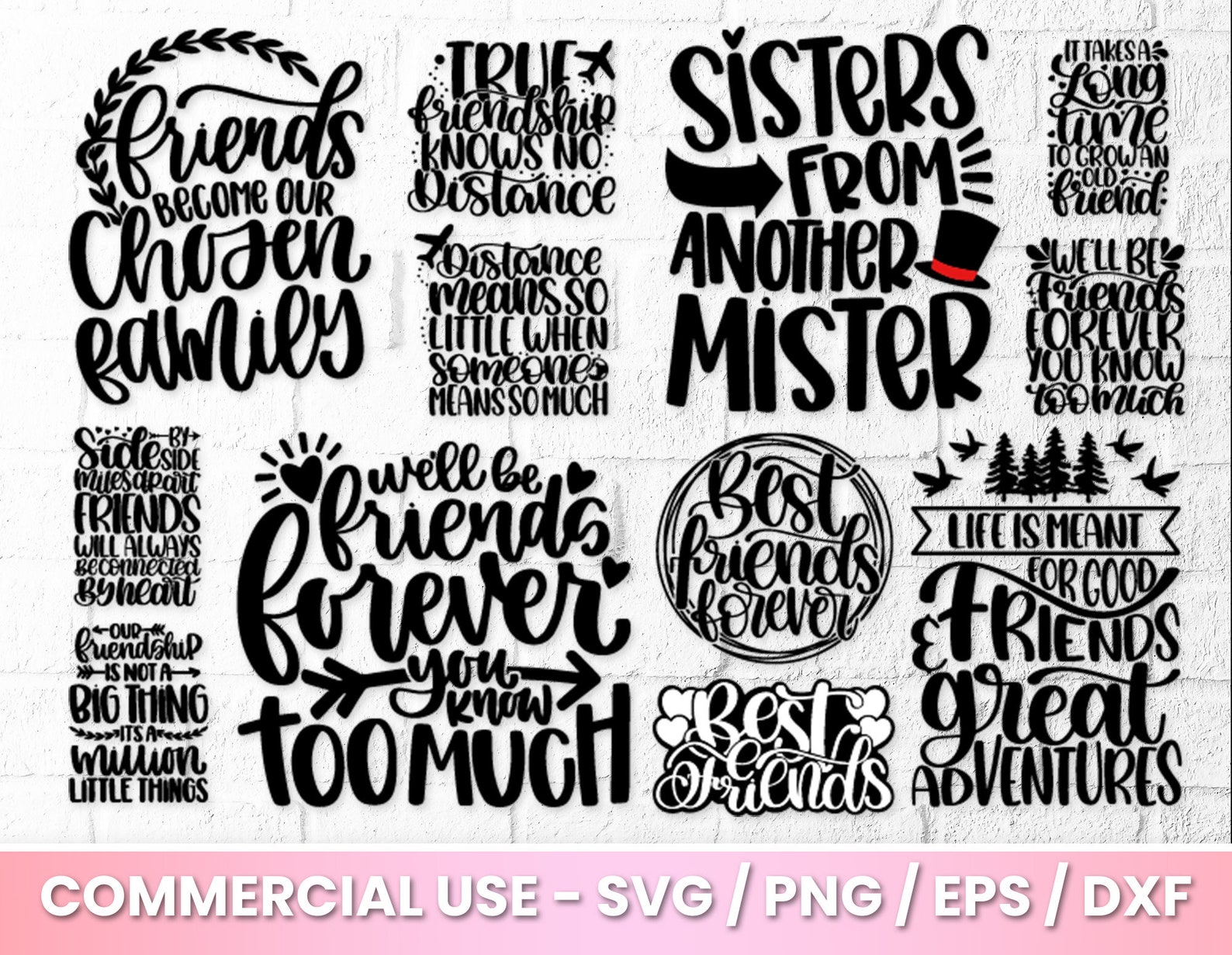 Friendship Svg Bundle Friends Svg Best Friends Svg Svg - Etsy