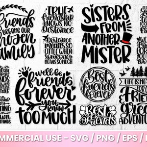 Friendship Svg Bundle | Friends Svg | Best Friends Svg | Svg Files for ...