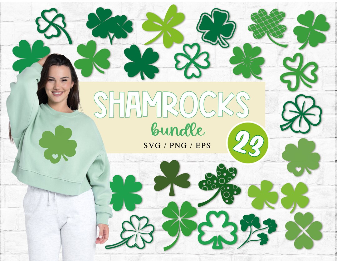 Shamrock Svg Bundle | St Patricks Day Svg | Clover Svg - Etsy