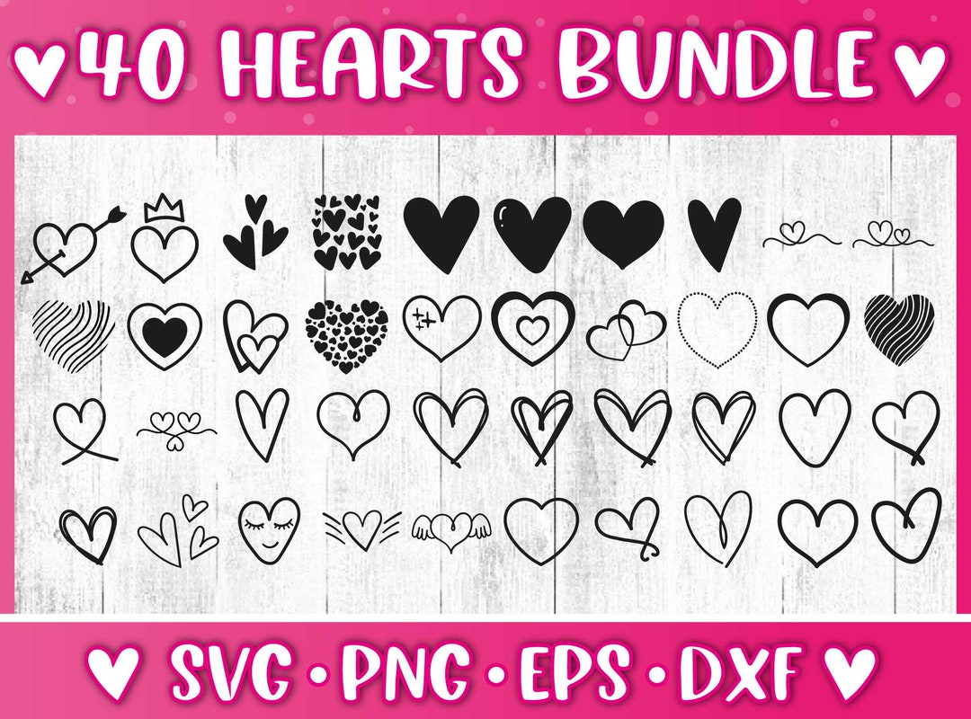 Heart SVG Bundle | Valentines Day Svg | Heart Clipart | Valentines ...