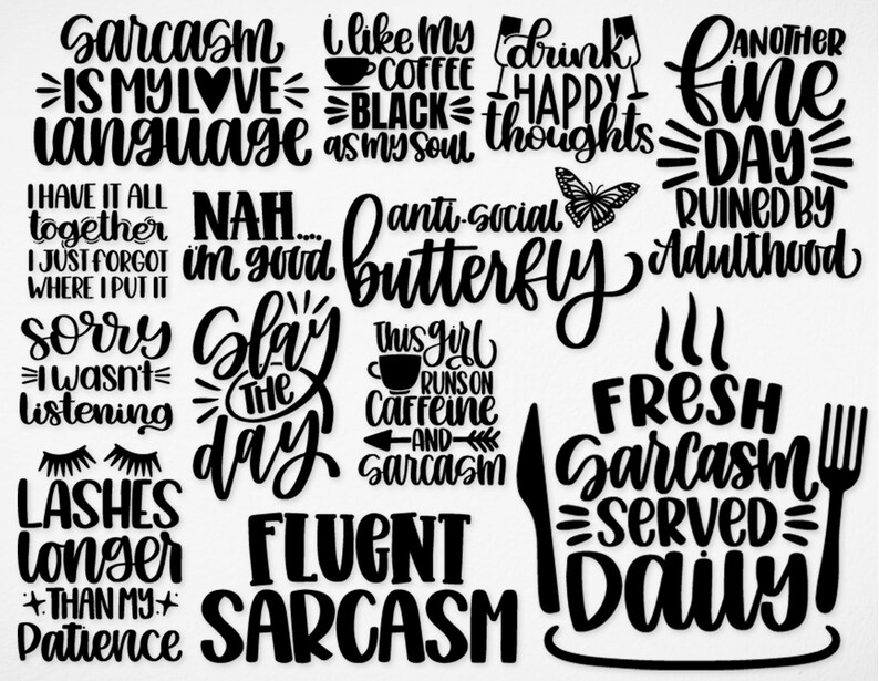 Funny Svg Bundle | Sarcastic Svg | Funny Quotes Svg - Etsy