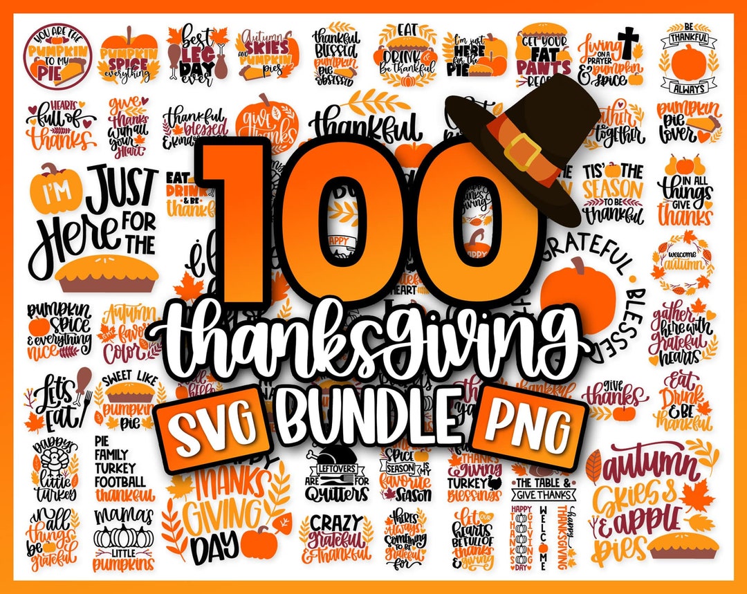 Thanksgiving Svg Bundle | Fall Svg | Thankful Svg - Etsy