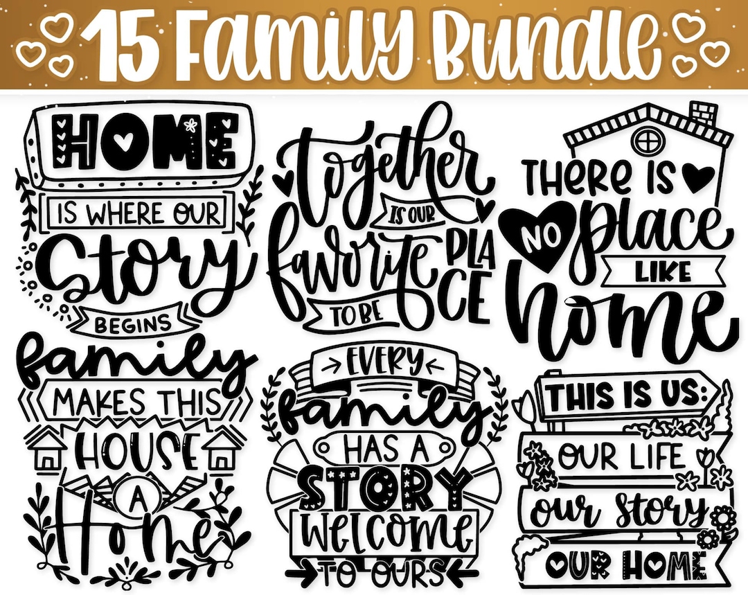 Family Svg Bundle | Family Sign Svg | Files for Cricut - Etsy