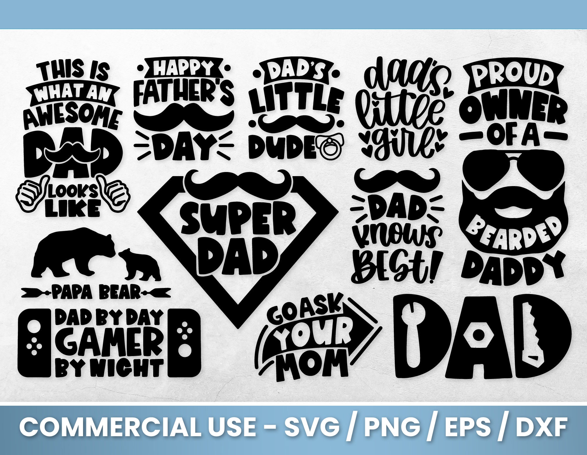 Fathers Day Svg Bundle Dad Svg Svg Cut Files for Cricut - Etsy