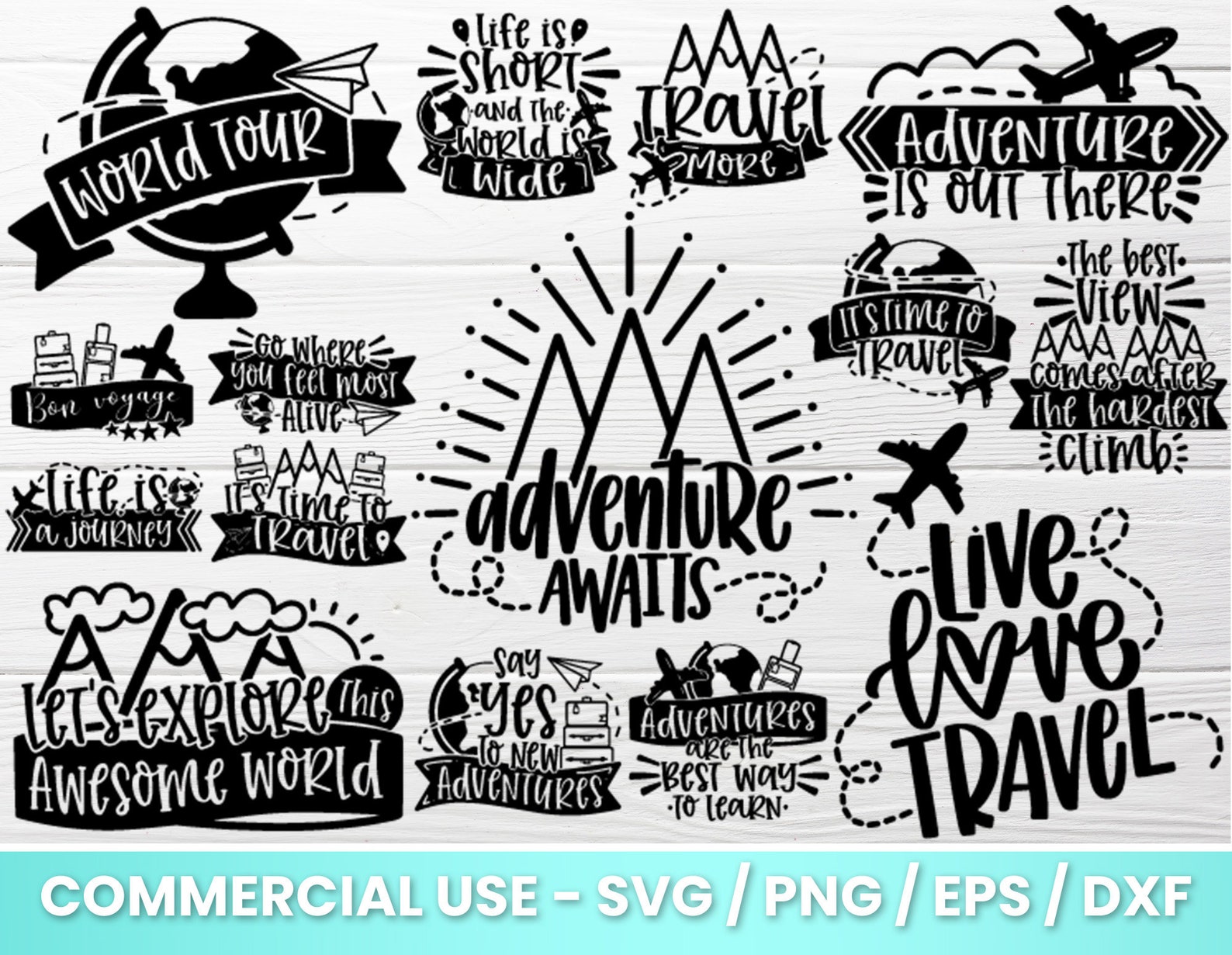 Travel Svg Bundle Svg Files for Cricut Svg Cut Files - Etsy India