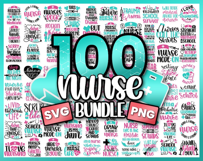 Nurse Svg Bundle Nursing Svg Medical Svg | Etsy