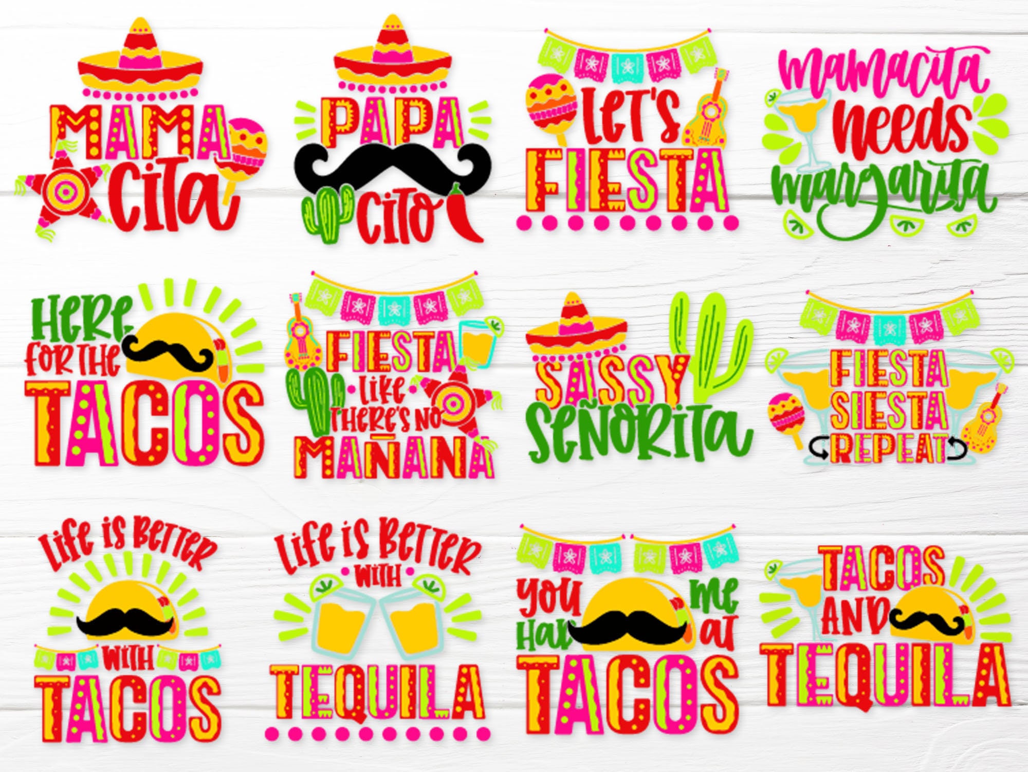 Cinco De Mayo Svg Bundle Mexico Svg Fiesta Svg Etsy