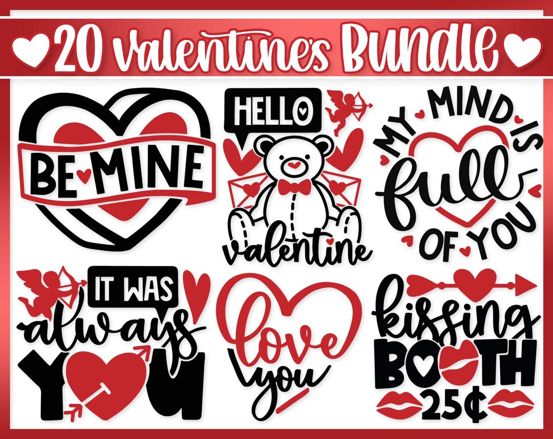 Valentines Svg Bundle | Valentines Day Svg | Love Svg - Etsy