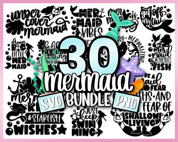 Mermaid Svg Bundle - Etsy