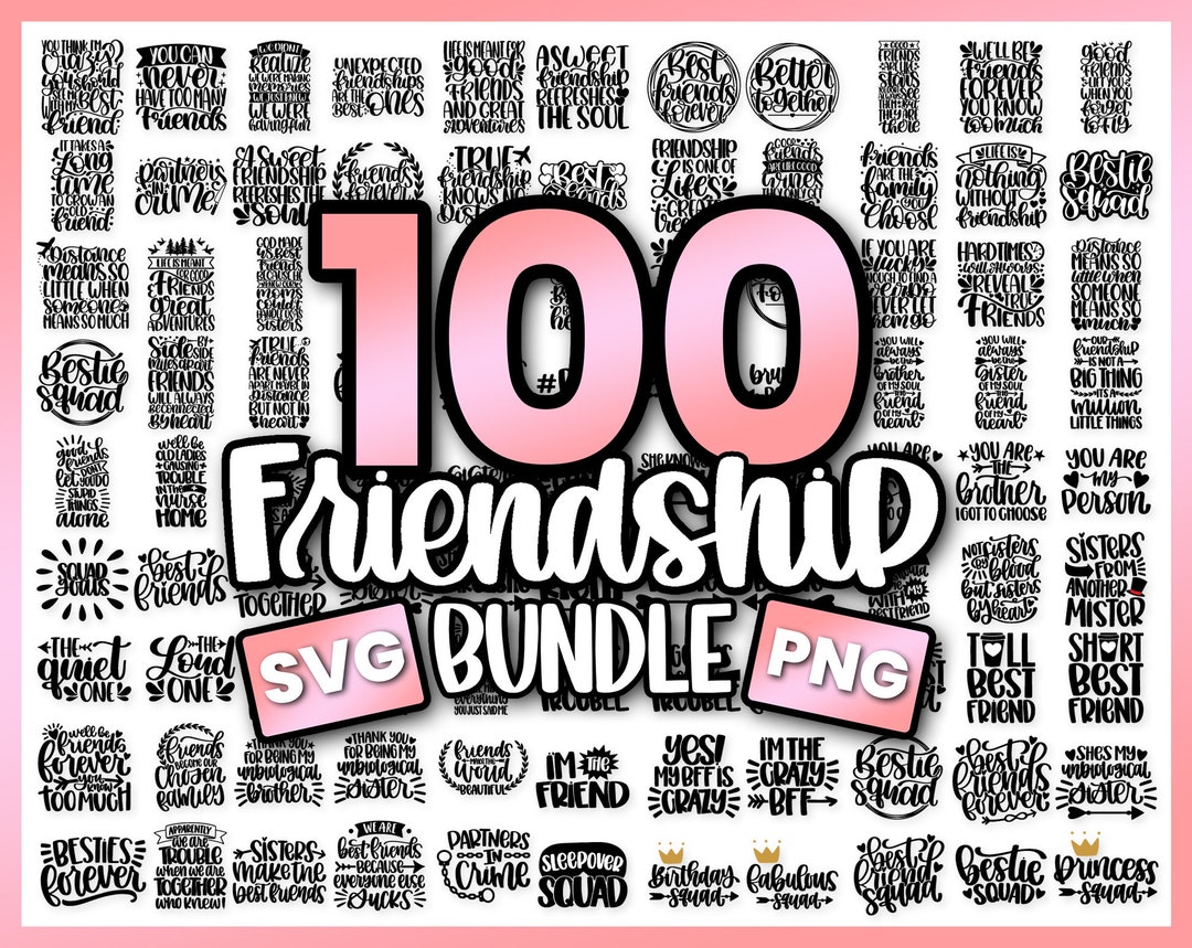 Friendship Svg Bundle | Friends Svg | Best Friends Svg | Svg Files for ...