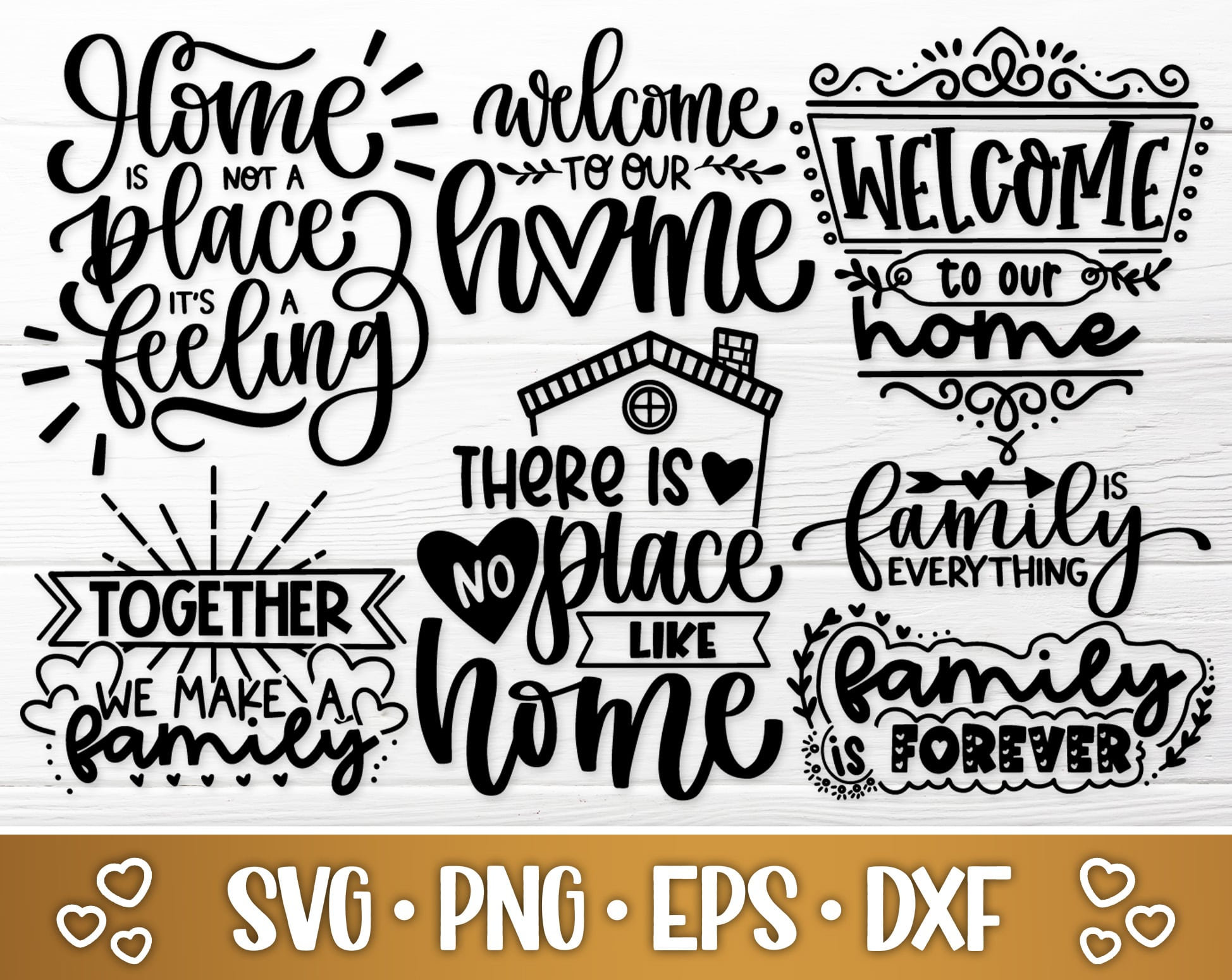 Family Svg Bundle Family Sign Svg Files for Cricut - Etsy