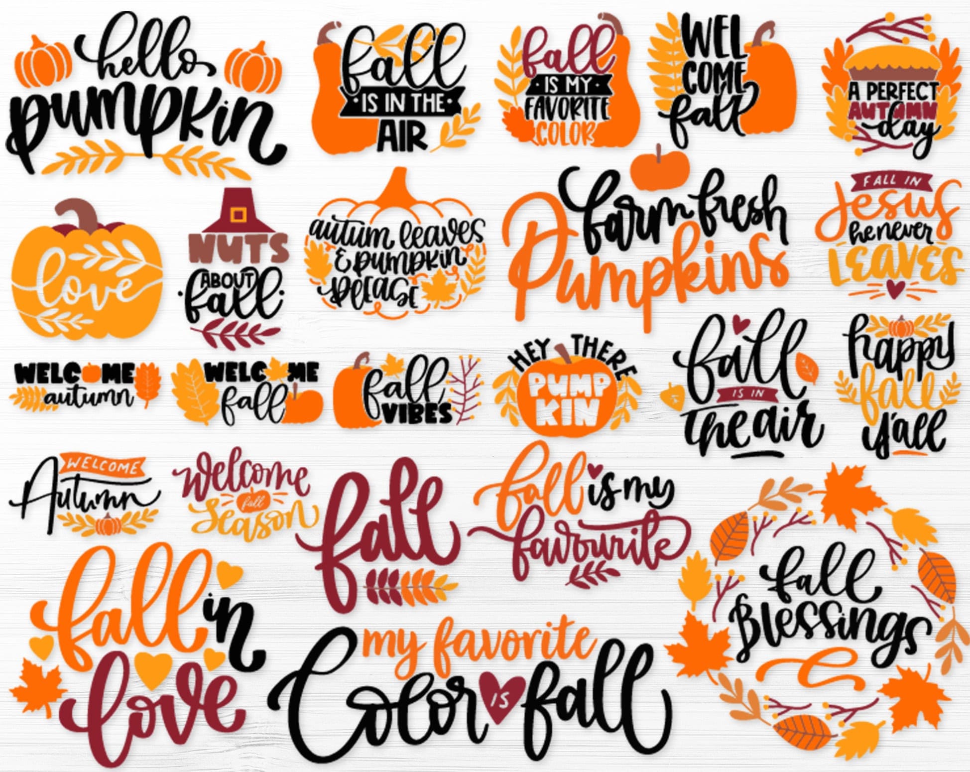 Fall Svg Bundle Autumn Svg 100 Svg Designs - Etsy