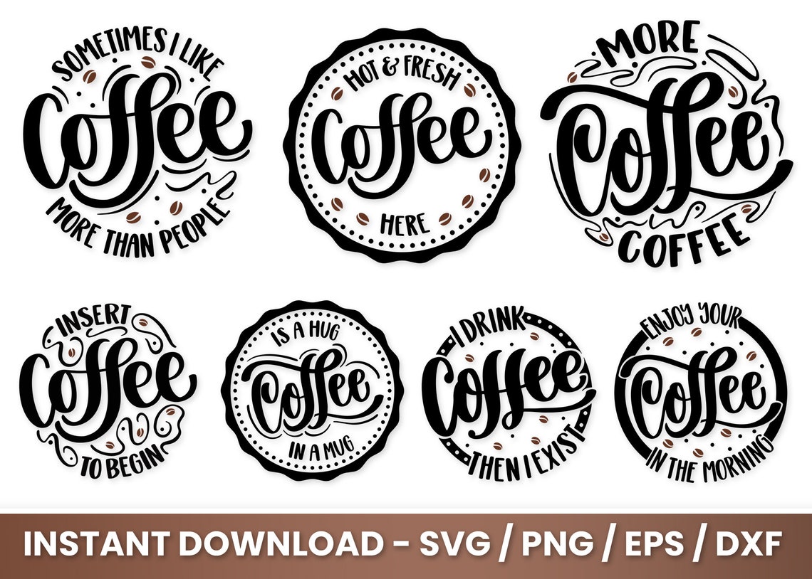 Coffee Svg Bundle Coffe Quotes Svg Coffee Sayings Svg | Etsy UK