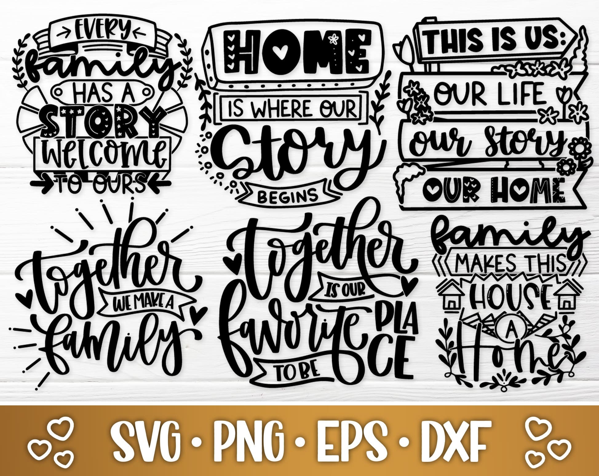 Family Svg Bundle Family Sign Svg Files for Cricut - Etsy
