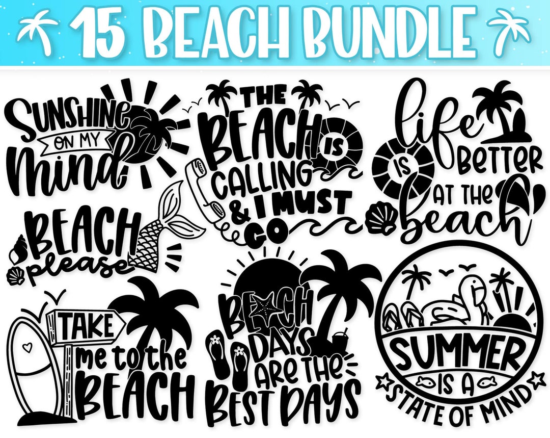 Beach Svg Bundle | Vacation Svg | Summer Svg - Etsy