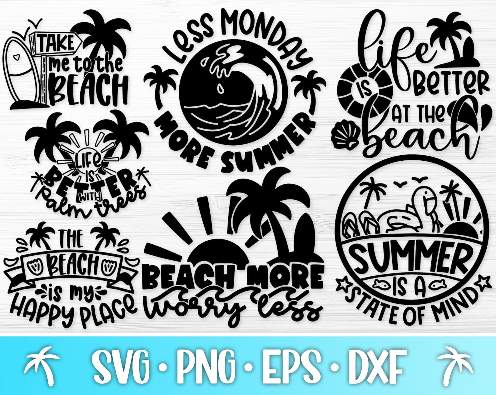 Beach Svg Bundle Vacation Svg Summer Svg | Etsy