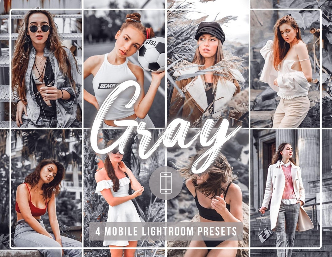 4 Gray Lightroom Mobile Presets Gray Presets Silver Presets Lifestyle ...