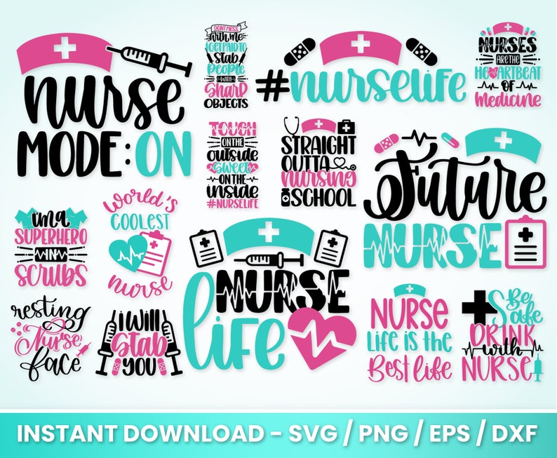 Nurse Svg Bundle Nursing Svg Medical Svg | Etsy