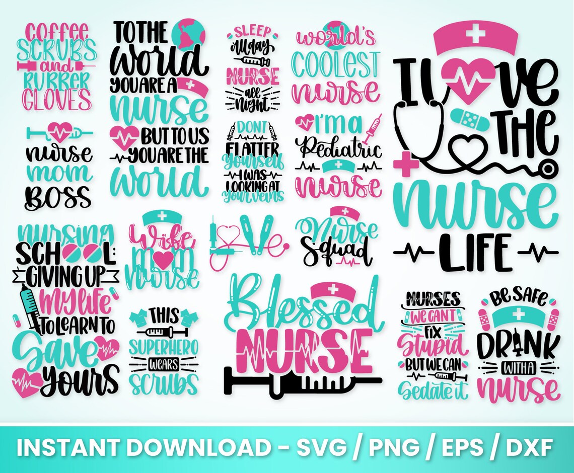Nurse Svg Bundle Nursing Svg Medical Svg - Etsy