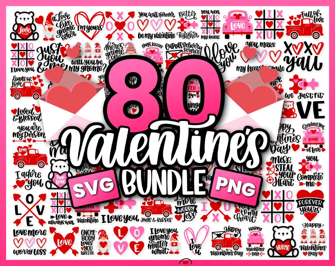 Valentines Day Svg Bundle | Valentines Svg Bundle for Girls | Love ...