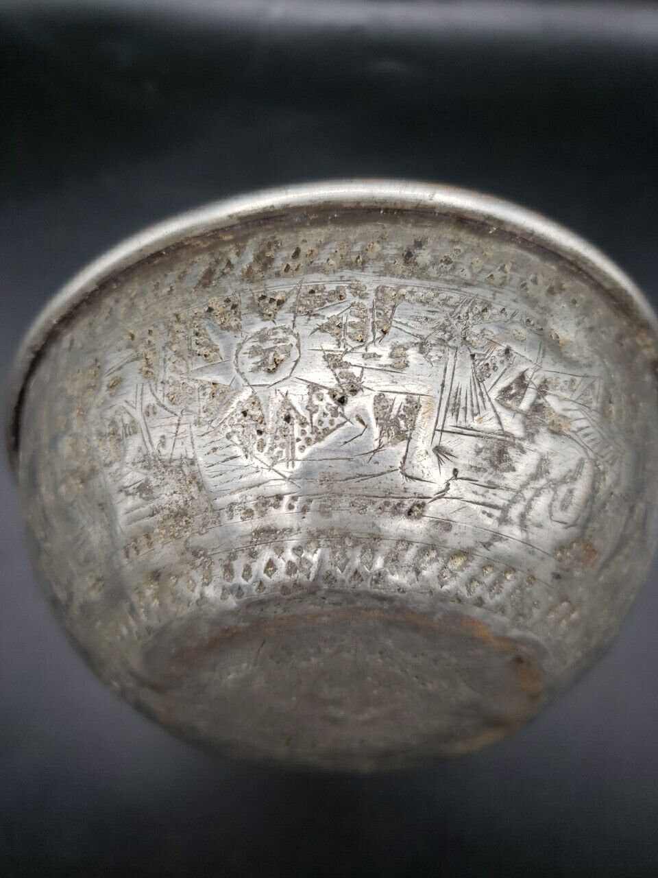 Rare Artifact Antique Middle Eastern Hammered Tinned Copper Islamic ...