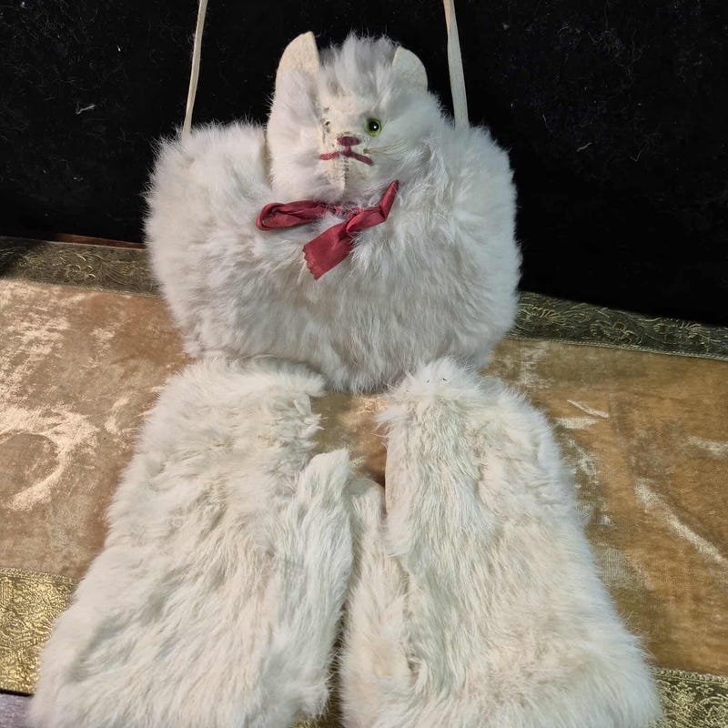 Vintage Rabbit Fur Purse - Etsy