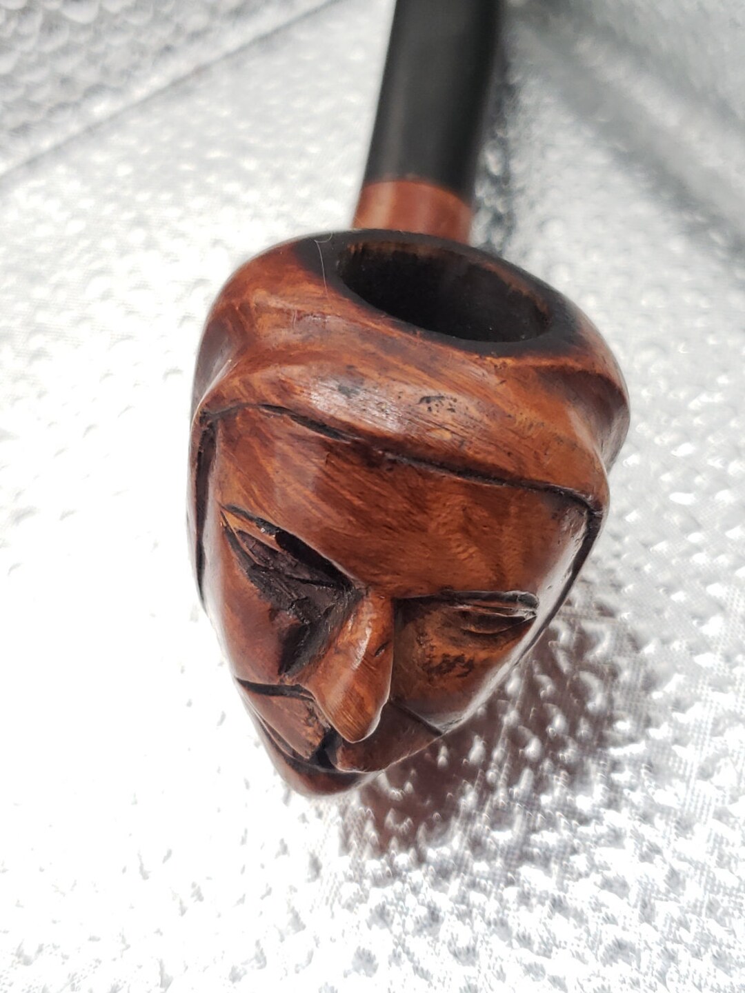 Magnificent Hand Carved Vintage Wood Estate Pipe Unique Mans Face Pipe ...