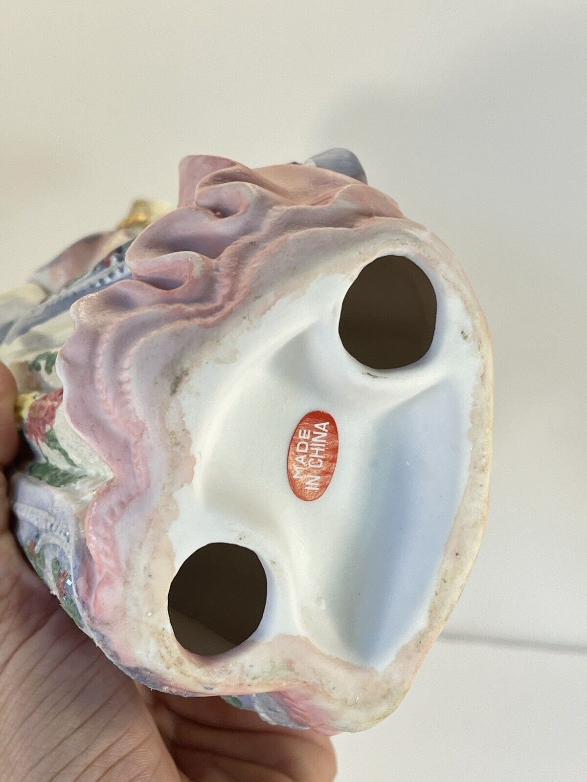 Elegant Large Christmas Angel Figurine Sparkly Porcelain Tall Statue ...