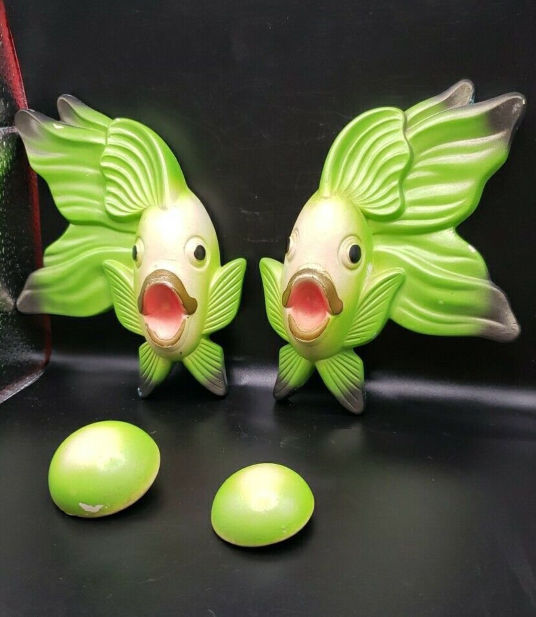 Miller Studios 1970s Vintage Fish With Bubbles Chalkware Plaque Set ... Miller Studios 1970s Vintage Fish With Bubbles Chalkware Plaque Set ...