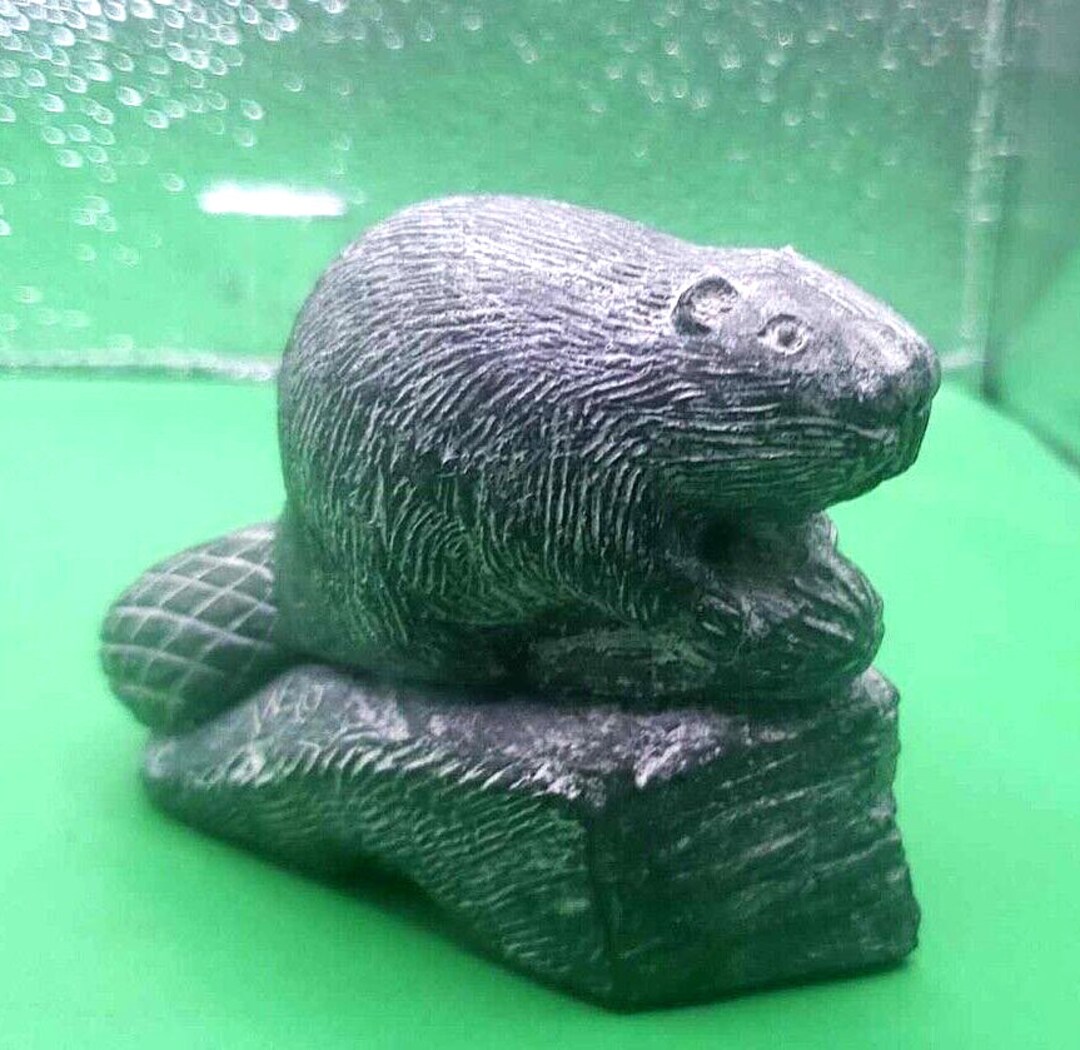 A Wolf Originals Beaver Miniature Sculpture Vintage & Collectible Black ...